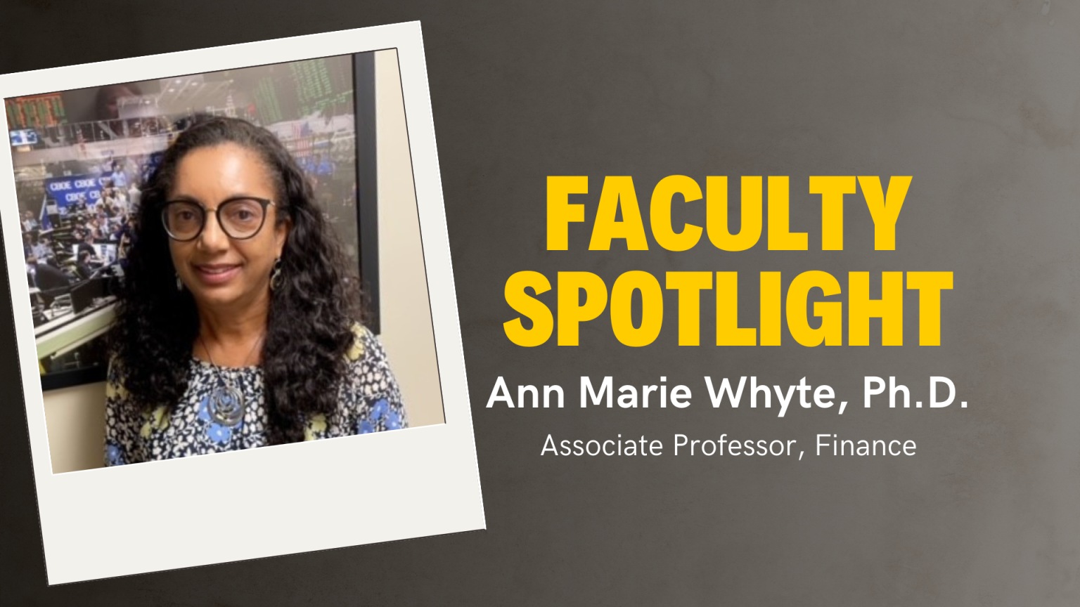 Faculty Profile: Ann Marie Whyte - College of Business