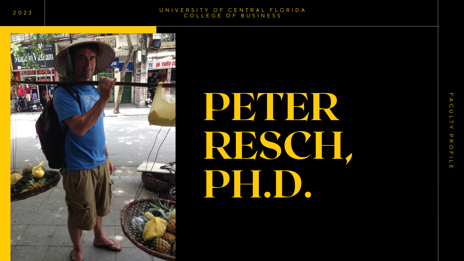Faculty Spotlight: Peter Resch, Ph.D. - College of Business