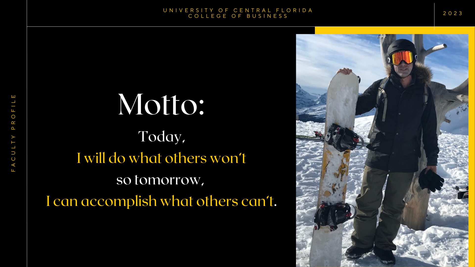 Faculty Spotlight: Peter Resch, Ph.D. - College of Business