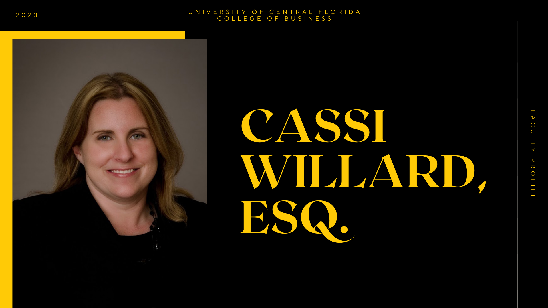 Faculty Spotlight: Cassi Willard, Esq. - College of Business